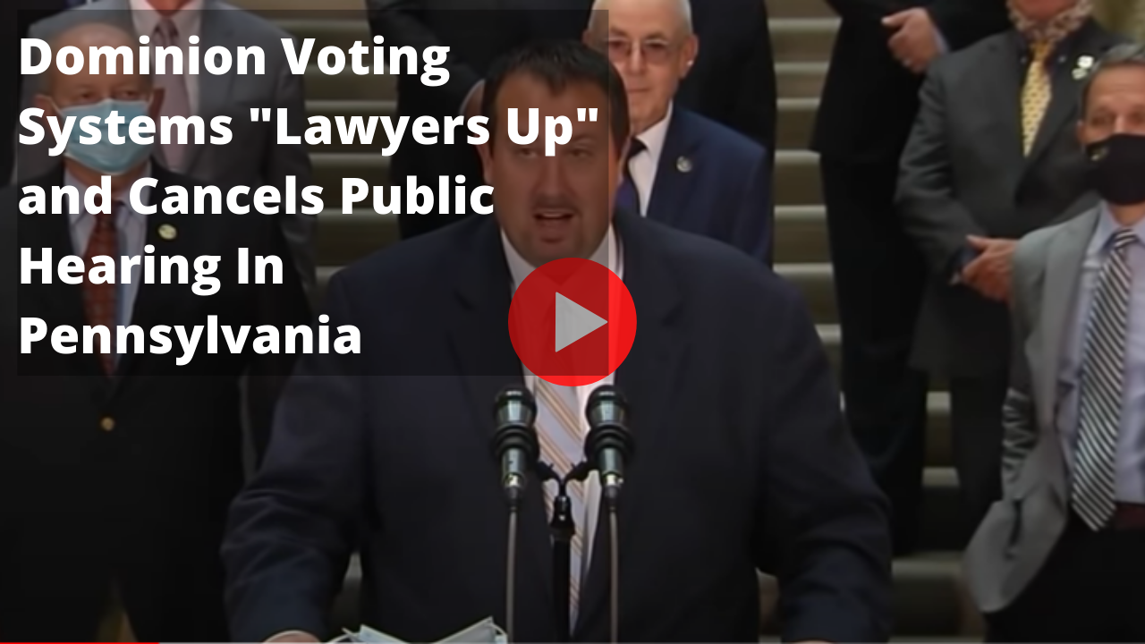 Dominion Voting Systems "Lawyers Up" and Cancels Public Hearing In ...