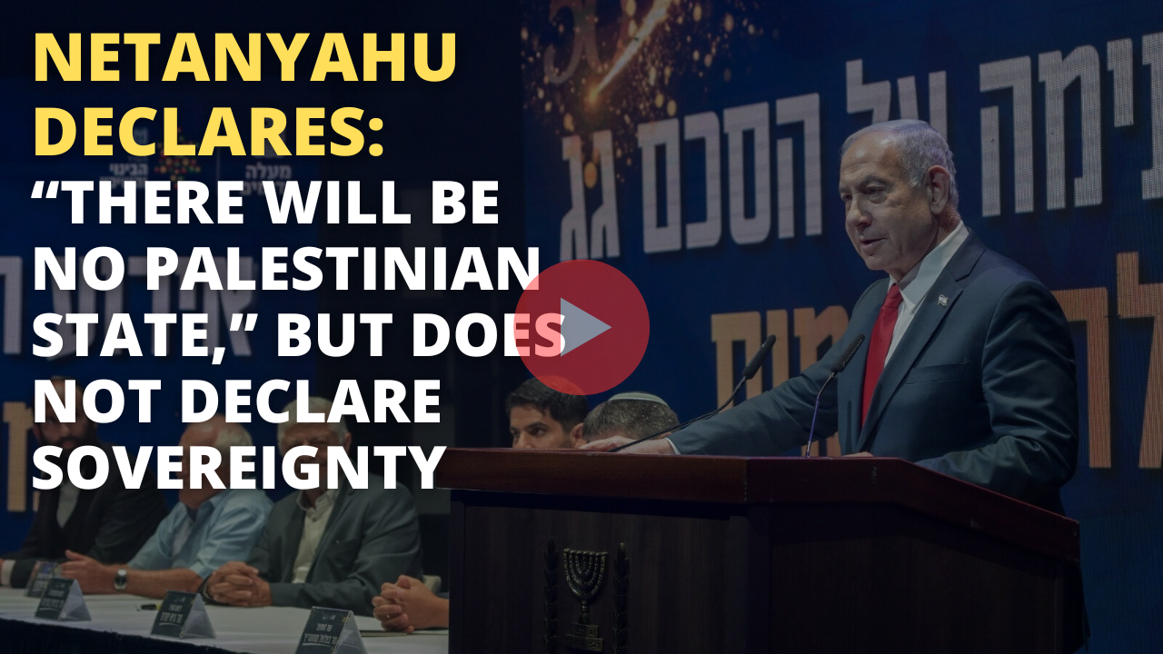 Netanyahu Declares: There Will Be No "Palestinian" State