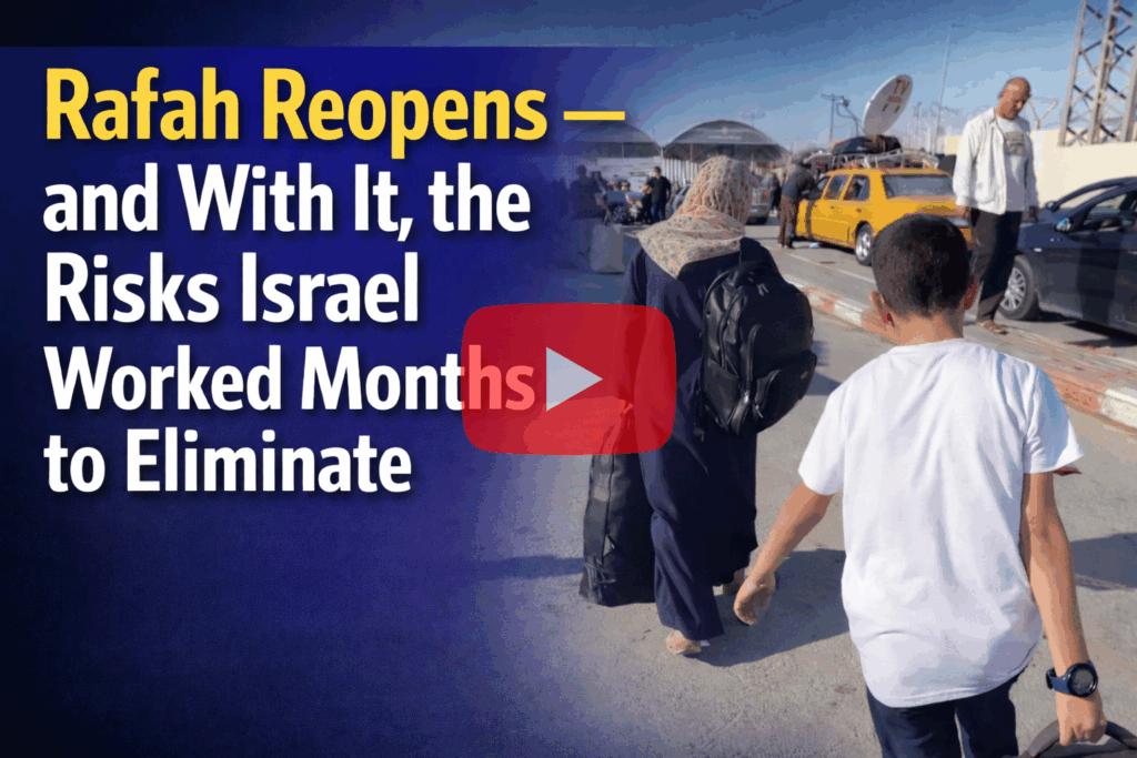 Rafah Reopens — and With It, the Risks Israel Worked Months to ...